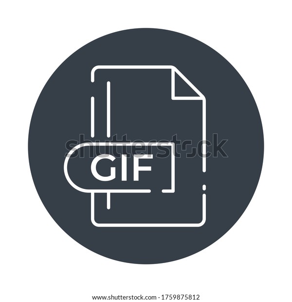 Gif File Format Icon Gif Extension Stock Vector (Royalty Free ...
