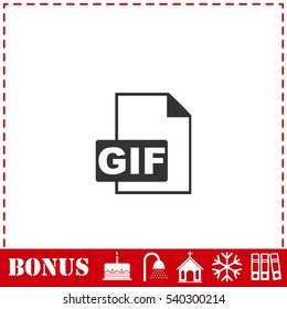 Gif Format Icon Flat Simple Vector Stock Vector (Royalty Free ...