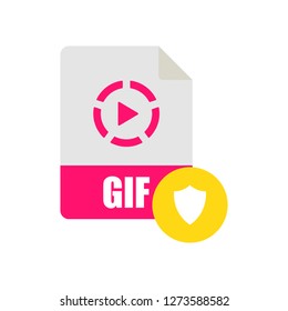 Gif Format Safe Icon Stock Vector (Royalty Free) 1273588582 | Shutterstock