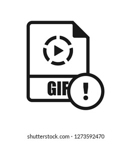 Gif Format Warning Icon Stock Vector (Royalty Free) 1273592470 ...