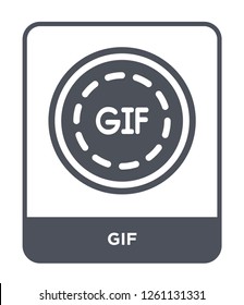 Gif Icon Vector On White Background Stock Vector (Royalty Free ...