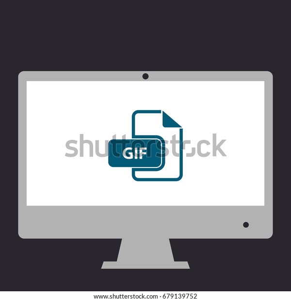Gif Image File Extension Simple Flat: เวกเตอร์สต็อก (ปลอดค่าลิขสิทธิ์ ...
