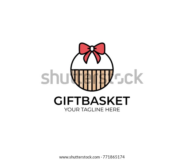 Gift Basket Logo Template Hamper Vector Stock Vector (Royalty Free ...