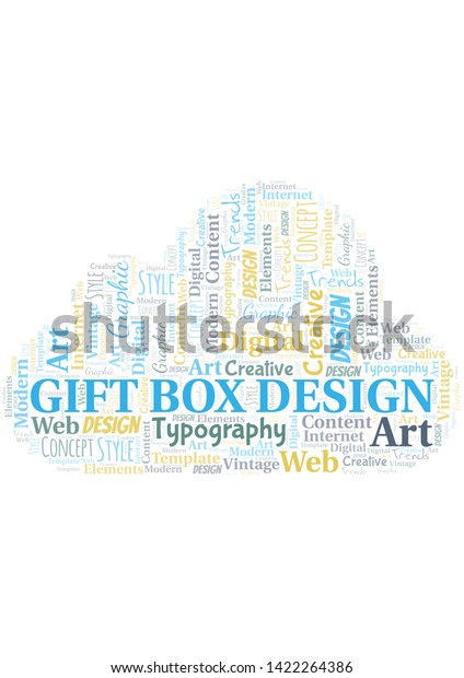Gift Box Design Word Cloud Wordcloud Stock Vector (Royalty Free ...