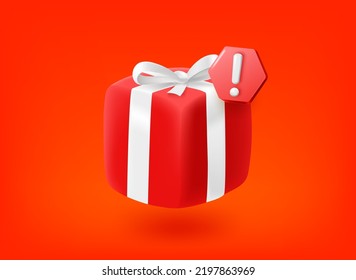 Gift Box Exclamation Point Pictogram Vector Stock Vector (Royalty Free ...