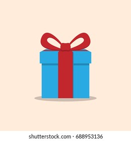 Gift Box Flat Design Style Vector Stock Vector (Royalty Free) 688953136 ...