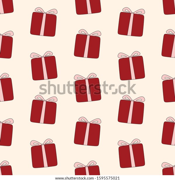 Gift Box Paper Design New Year Stock Vector (Royalty Free) 1595575021 ...