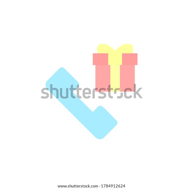 Gift Box Present Phone Icon Simple Stock Vector (Royalty Free ...