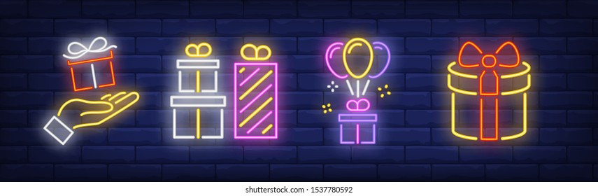 11,912 Neon gift icon Images, Stock Photos & Vectors | Shutterstock
