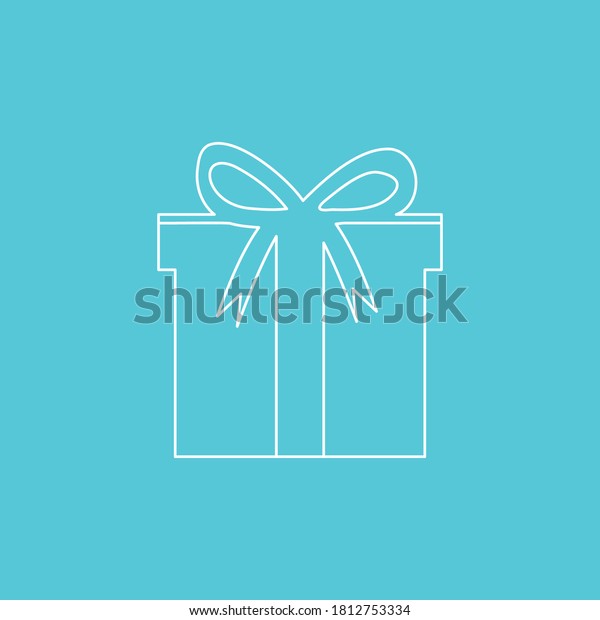 Gift Boxes Outline White Color On Stock Vector (Royalty Free ...