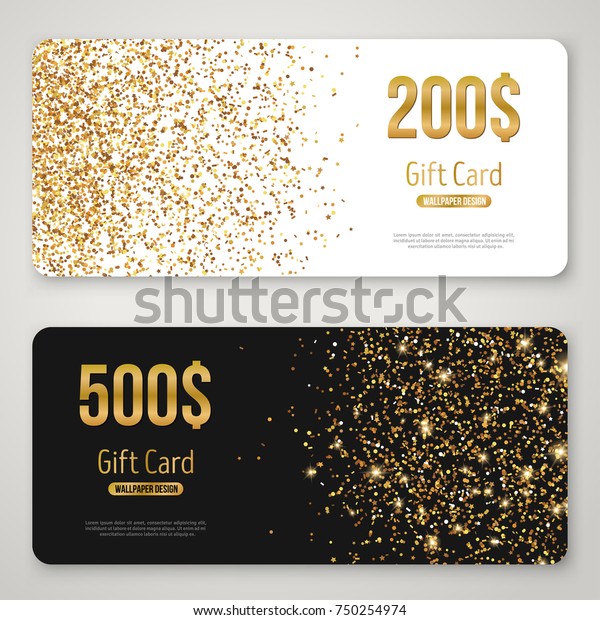 Diseño de tarjeta de regalo con: vector de stock (libre de regalías ...