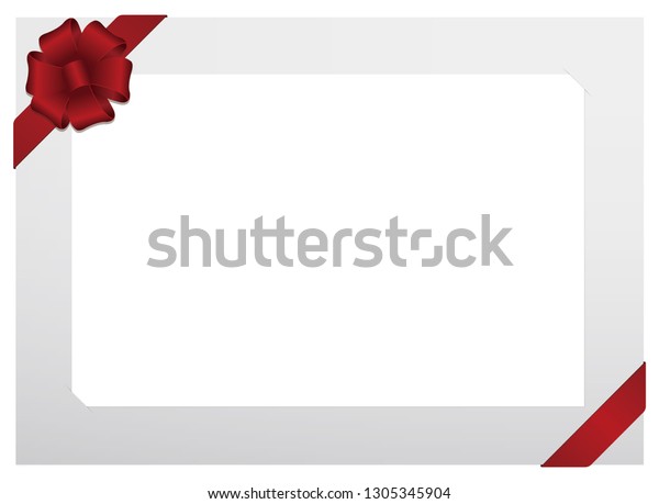 Gift Card Frame Illustration Corner Ribbon Stock Vector (Royalty Free ...