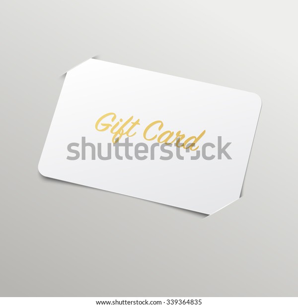 Gift Card Golden Title Vector Mockup Stock Vector (Royalty Free) 339364835