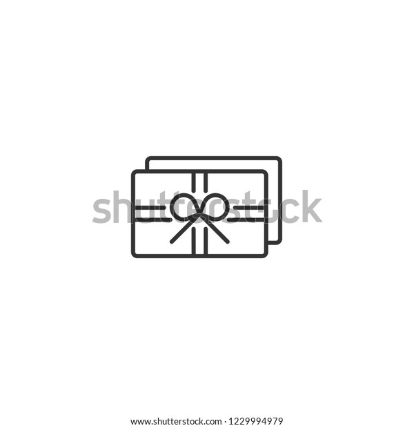 Gift Card Card Outline Icon Vector Stock Vector (Royalty Free ...