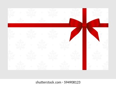 Gift Card Red Ribbon Bow On Stock Vector (Royalty Free) 594908123 ...