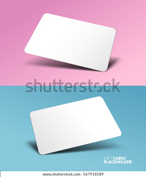 Gift Card Template Placeholder 3d Effect Stock Vector (Royalty Free ...