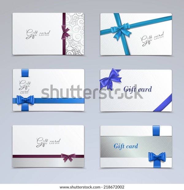 Tarjetas de regalo vales elegantes certificados de cinta de papel ...