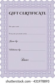 Gift Certificate Template Detailed Complex Design Stock Vector (Royalty ...