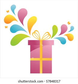 Gift Colorful Splash Stock Vector (Royalty Free) 57609061 | Shutterstock