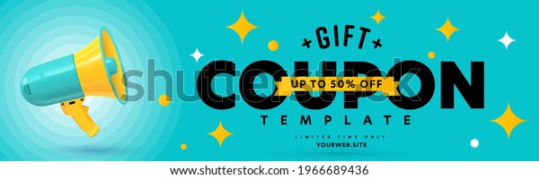 Gift Coupon Template 50 Percent Off Stock Vector (Royalty Free ...