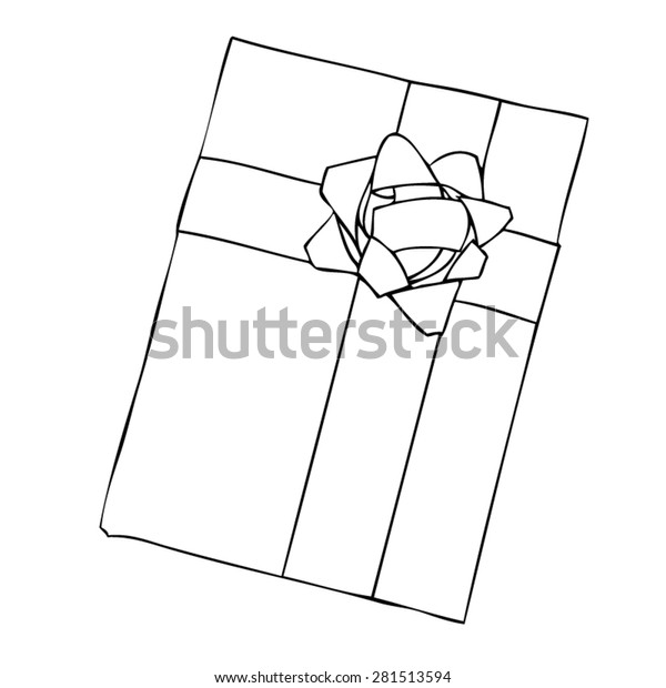 Gift Drawn Outline Vector Stock Vector (Royalty Free) 281513594 ...