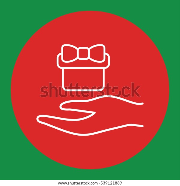 Gift Hand Arm Giving Line White Stock Vector (Royalty Free) 539121889