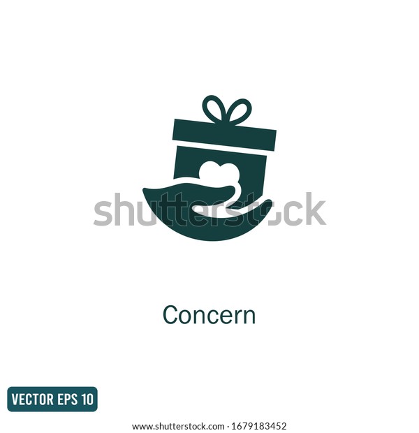 Gift Hand Care Icon Concern Symbol Stock Vector (Royalty Free ...