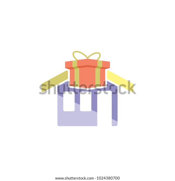 Gift House Logo Icon Design Stock Vector (Royalty Free) 1024380700 ...