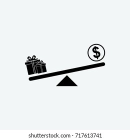 Gift Money Balance Icon Vector Stock Vector (Royalty Free) 717613741 ...