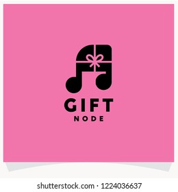 Gift Note Logo Music Reward Logo Stock Vector (Royalty Free) 1224036637 ...