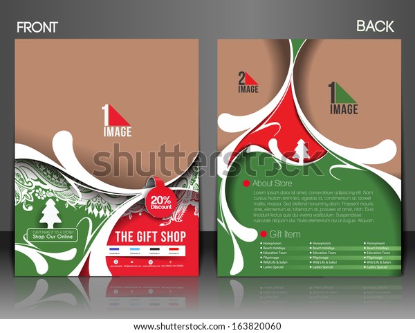 Gift Shop Flyer Poster Cover Template Stock Vector (Royalty Free ...