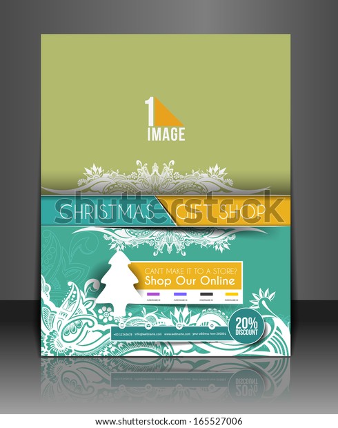 Gift Shop Flyer Poster Cover Template Stock Vector (Royalty Free ...