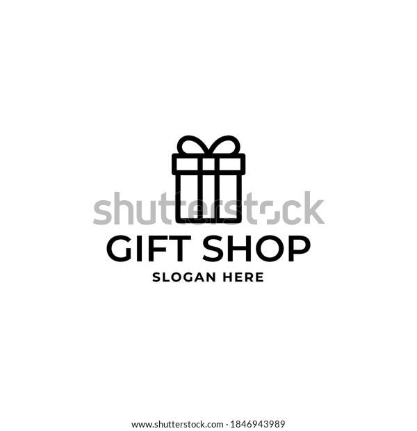 Gift Shop Logo Symbol Template Design Stock Vector (Royalty Free ...