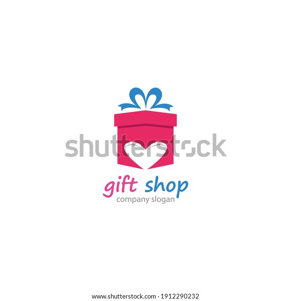 Gift Shop Logo Symbol Template Design Stock Vector (Royalty Free ...