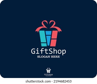 Gift Shop Logo Vector Emblem Stock Vector (Royalty Free) 2194682453 ...