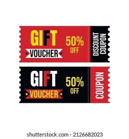 Gift Voucher 50 Off Template Sale Stock Vector (Royalty Free ...