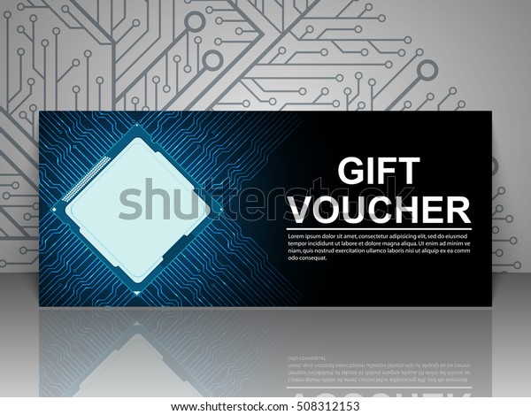 Gift Voucher Technology Template Stock Vector (Royalty Free) 508312153
