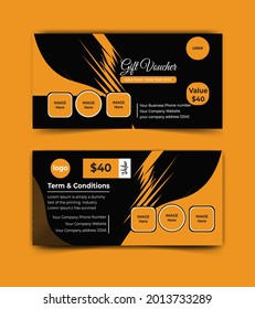 Gift Voucher Template Design Shopping Cards Stock Vector (Royalty Free ...