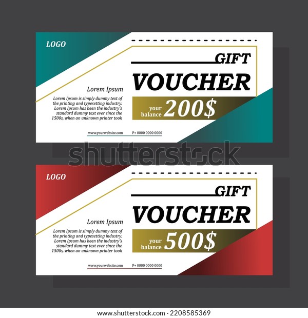 Gift Voucher Template Get Prize Money Stock Vector (Royalty Free ...