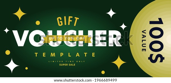 Gift Voucher Template Limited Time Super Stock Vector (Royalty Free ...
