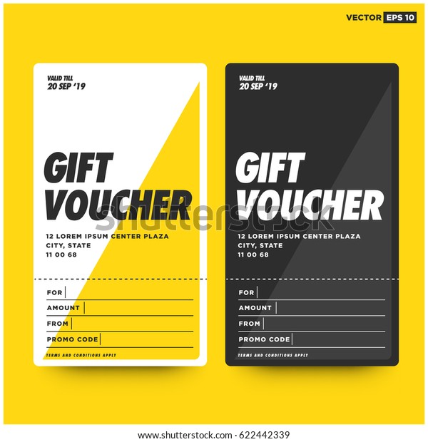 Gift Voucher Ui Design Amount Promo Stock Vector (Royalty Free ...