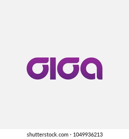 Giga Font Logo Vector: vector de stock (libre de regalías) 1049936213 ...