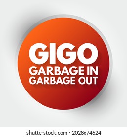 Gigo Garbage Garbage Out Acronym Technology Stock Vector (Royalty Free ...