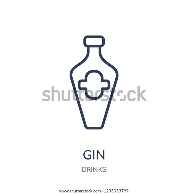 Gin Icon Gin Linear Symbol Design Stock Vector (Royalty Free ...