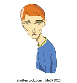 Ginger Boy Portrait Stock Vector (Royalty Free) 546893026 | Shutterstock