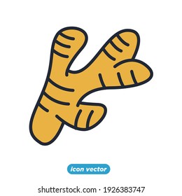 Ginger Icon Ginger Vegetable Symbol Template Stock Vector (Royalty Free ...