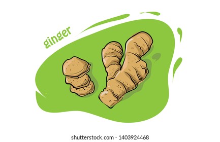 Ginger Line Art Vector Illustration: vector de stock (libre de regalías ...
