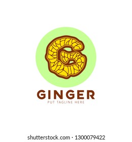 Ginger Logo Template On White Background Stock Vector (Royalty Free ...