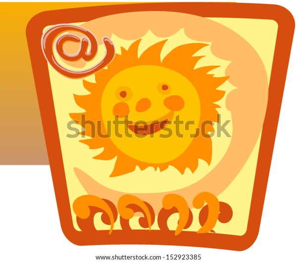 Ginger Sun Email Sign On Background Stock Vector (Royalty Free ...