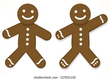 Gingerbread Man Waving Gingerbread Man Stock Vector (Royalty Free ...
